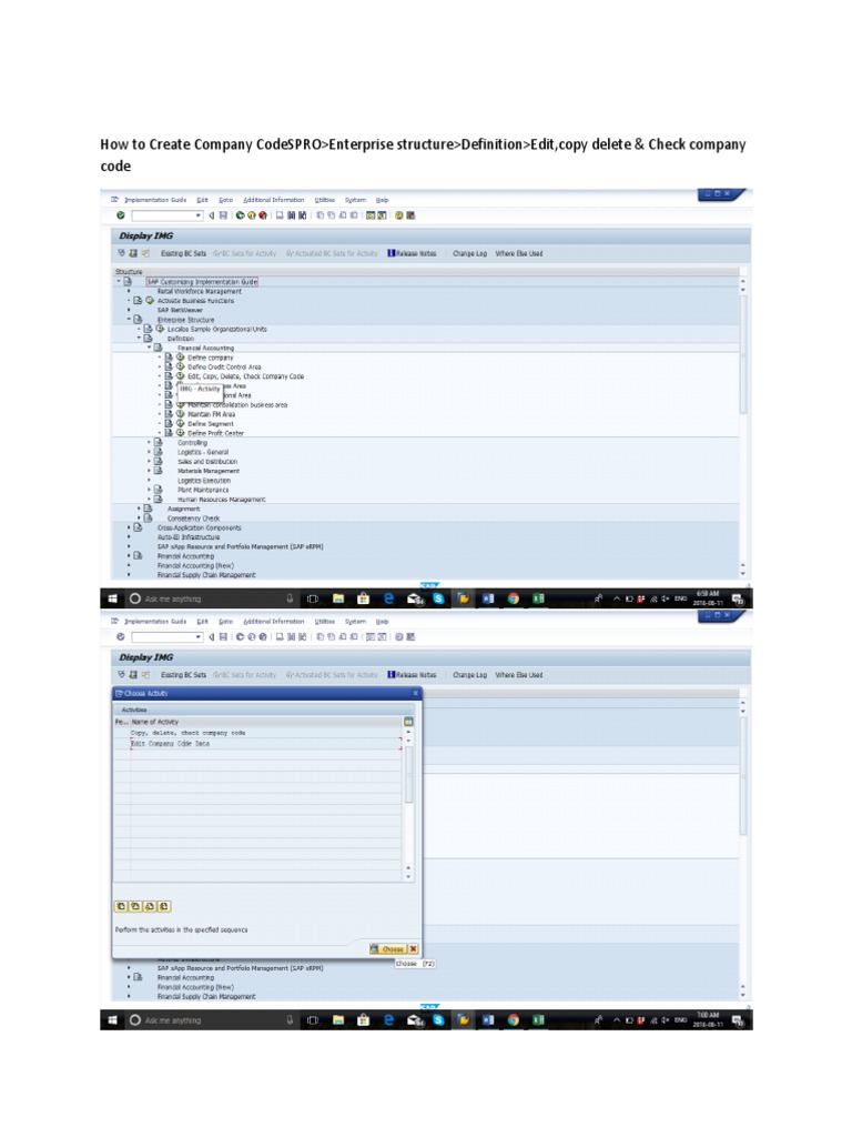 How To Create Company Codespro Enterprise Structure Definition Edit ...