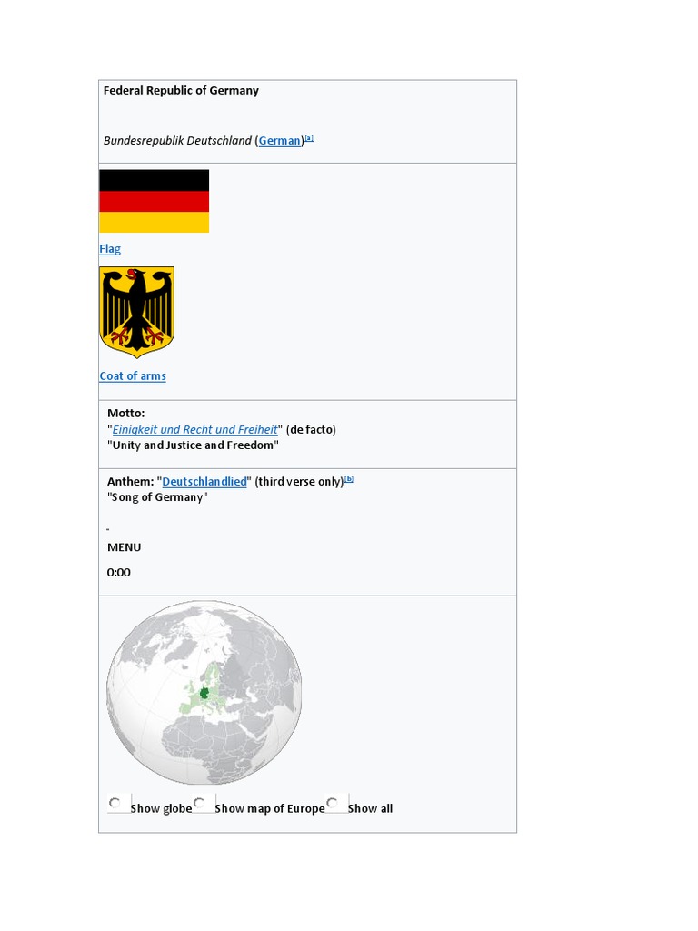 Bundesrepublik Deutschland (: German | PDF | Chicago | Germany