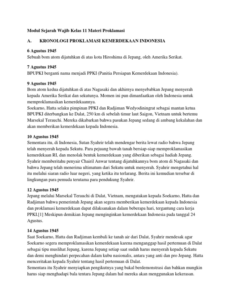 Modul Sejarah Kelas 11 | PDF