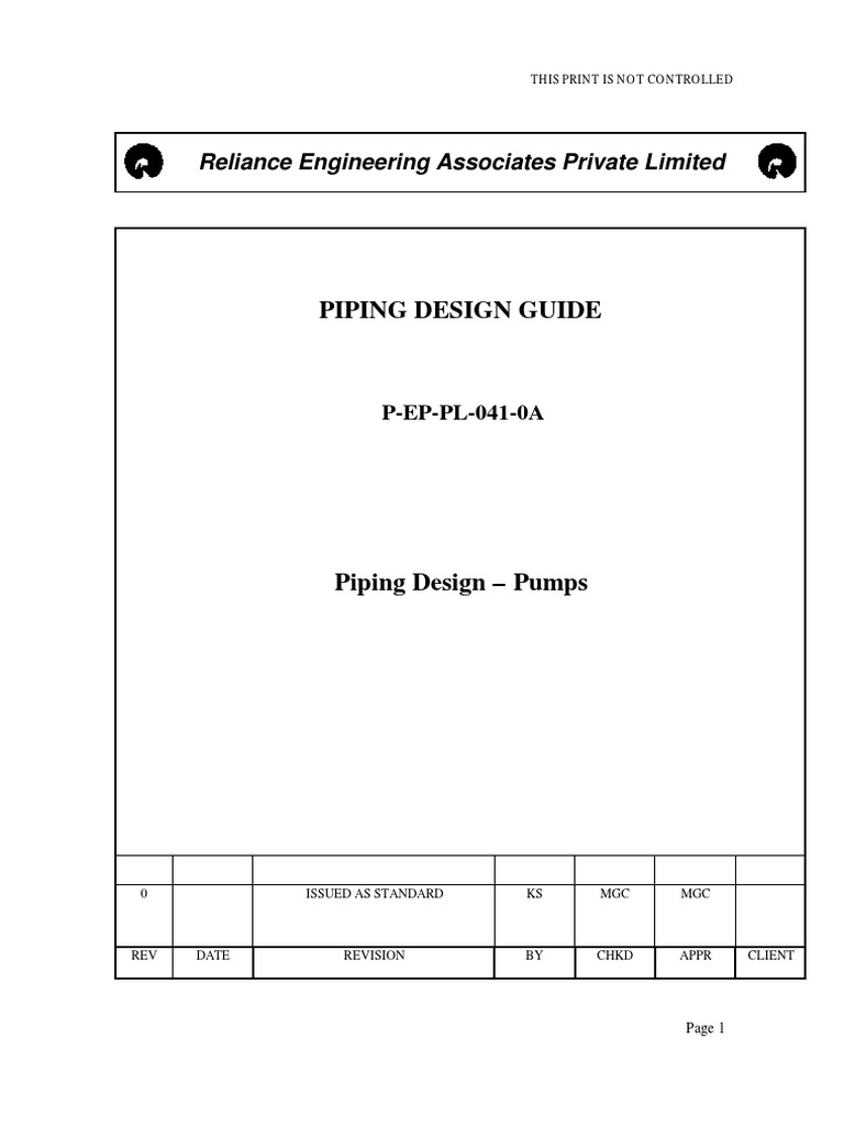 Piping Design Guidelines for Various Pump Layouts | PDF | Pump ...