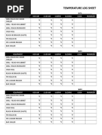 Buffet Temperature Monitoring Log | PDF