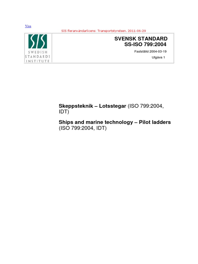 BS en 799 2004 | PDF | International Organization For Standardization ...