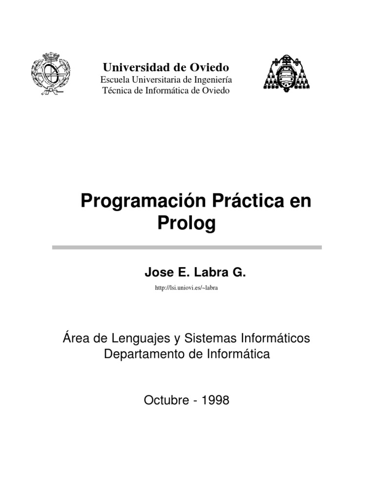 Prolog Pdf Lógica De Primer Orden Lenguaje De Programación
