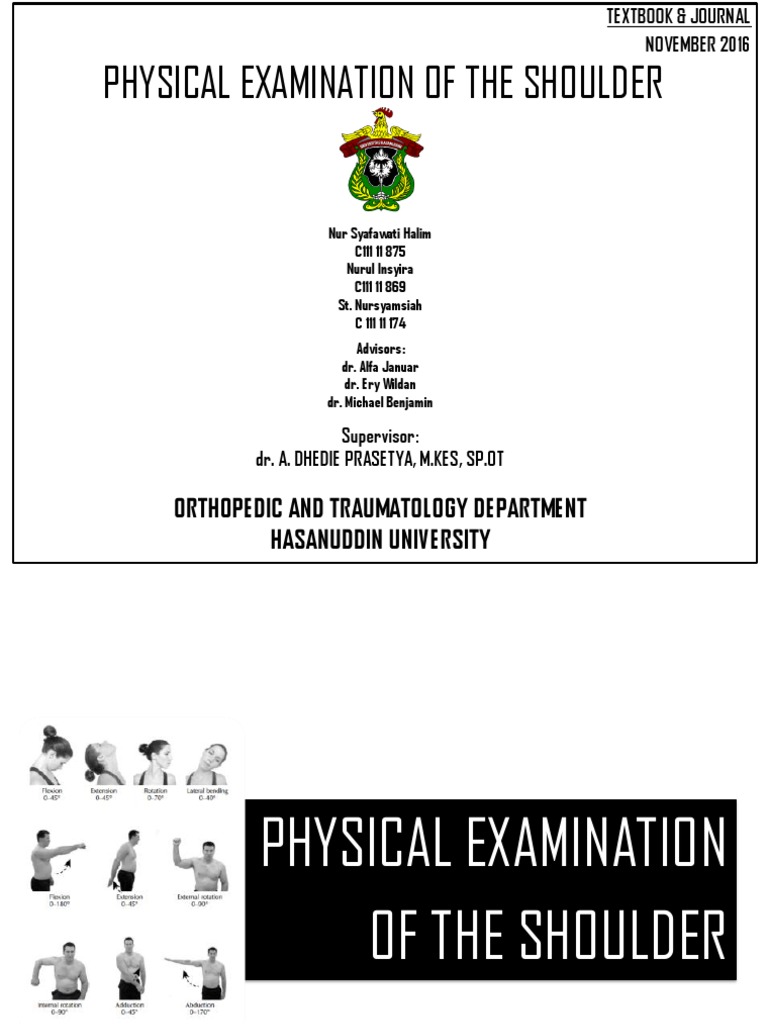 Physical Exam Shoulder Edit | PDF | Anatomical Terms Of Motion | Elbow