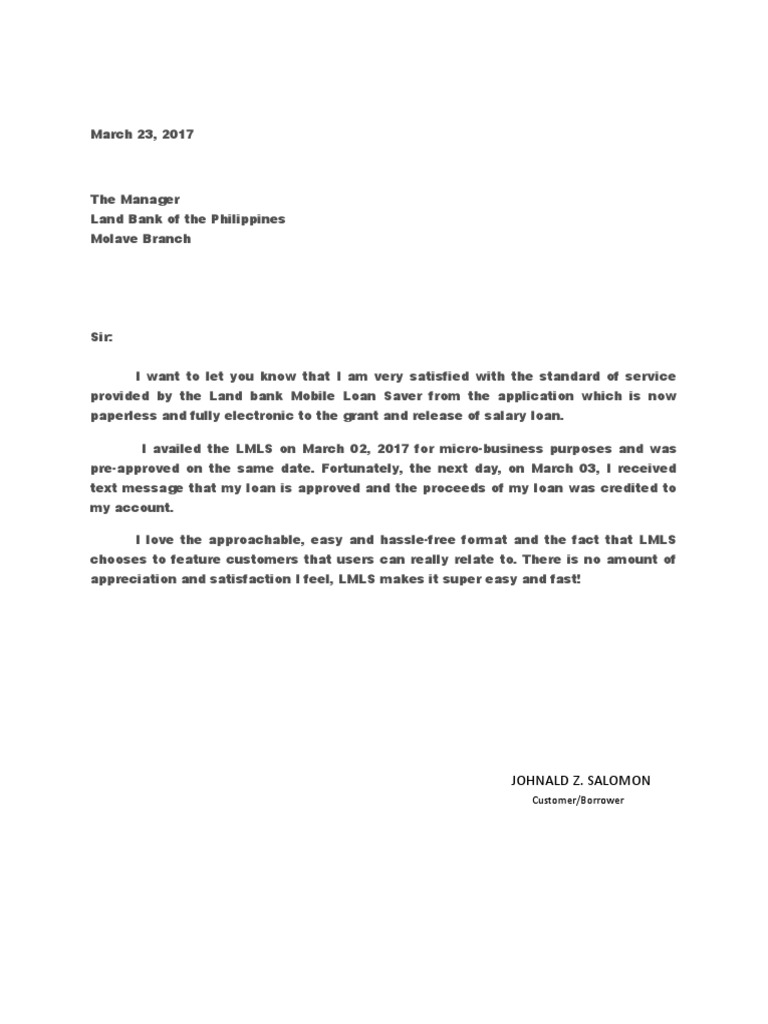 Johnald Z. Salomon: Customer/Borrower | PDF | Finance & Money Management