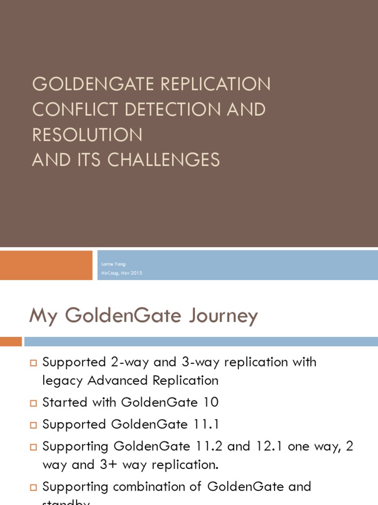 Advanced Goldengate Configuration ConflictDetect Resolution PDF | PDF | Replication (Computing ...