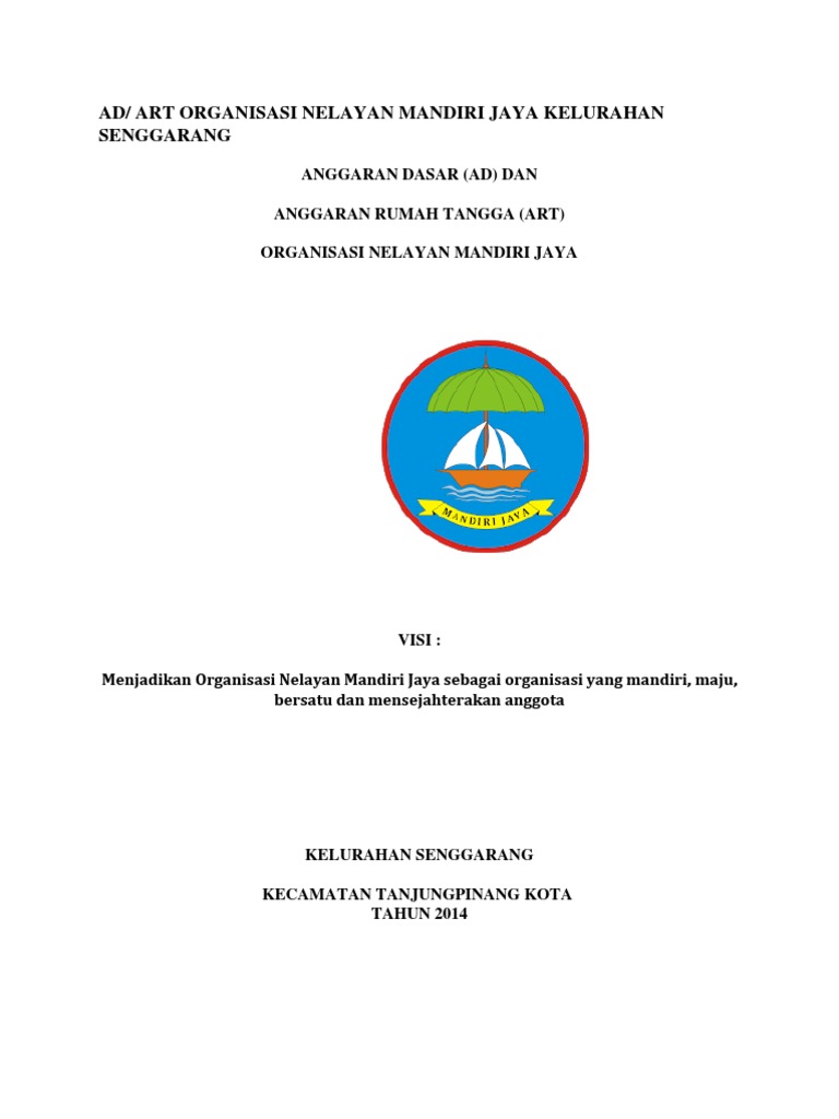 Adrt Organisasi | PDF