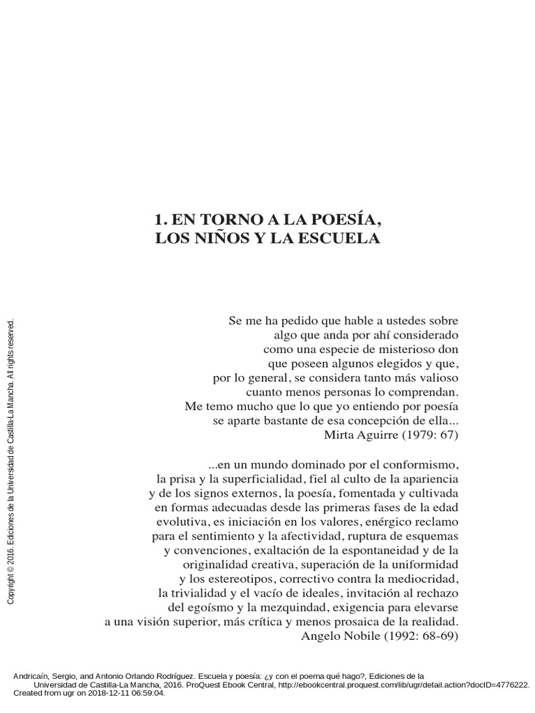 Escuela y Poesía ¿Y Con El Poema Qué Hago - (1. en Torno A La Poesía ...