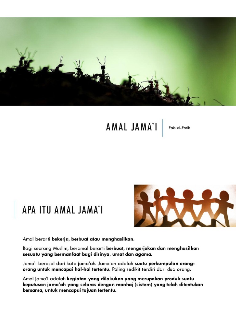 Amal Jama'i Melangkah Bersama Ke Surga | PDF