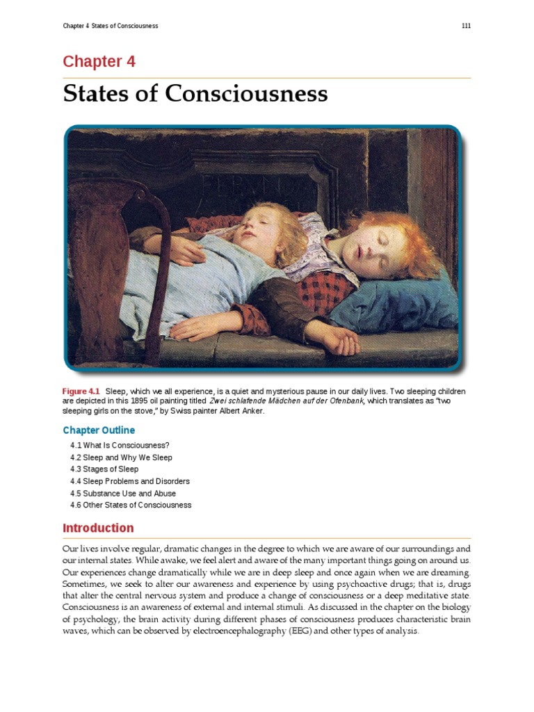 States of Consciousness Openstax Textbook CH 4 | PDF | Psychological ...