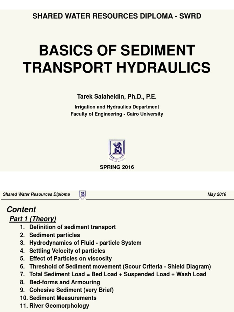 Basics of Sediment Transport Hydraulics | PDF | River Delta | Sediment