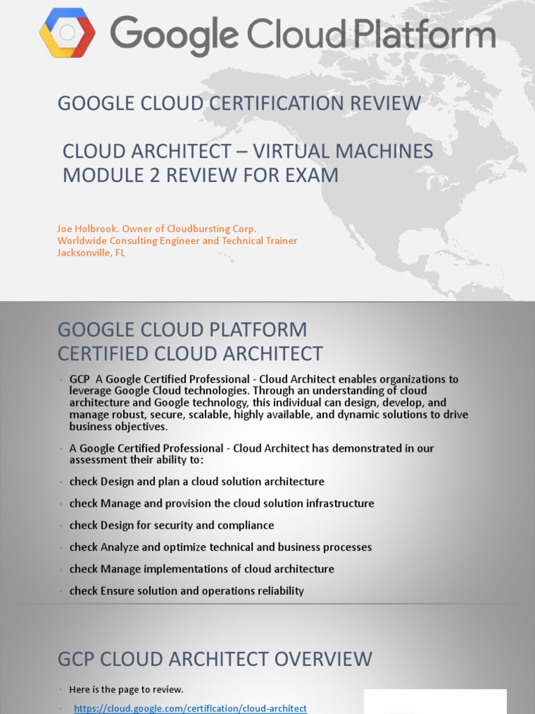 Google Cloud Certification Review Cloud Architect - Virtual Machines ...