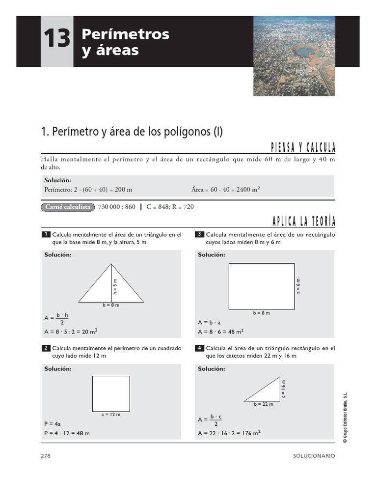 Areas Perimetros PDF | PDF | Triángulo | Geometría del plano euclidiano