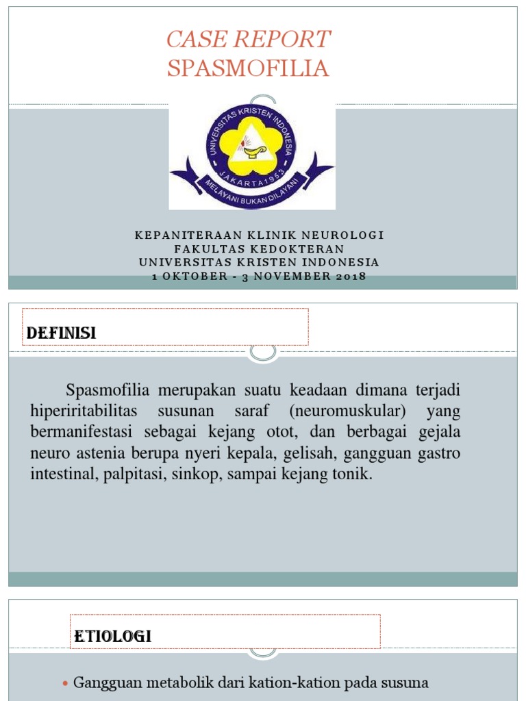 CASE REPORT Spasmofilia Fix | PDF