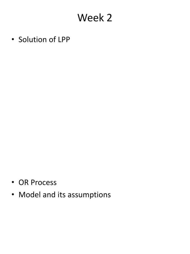 Week 2: - Solution of LPP | PDF | Mathematical Optimization | Algorithms