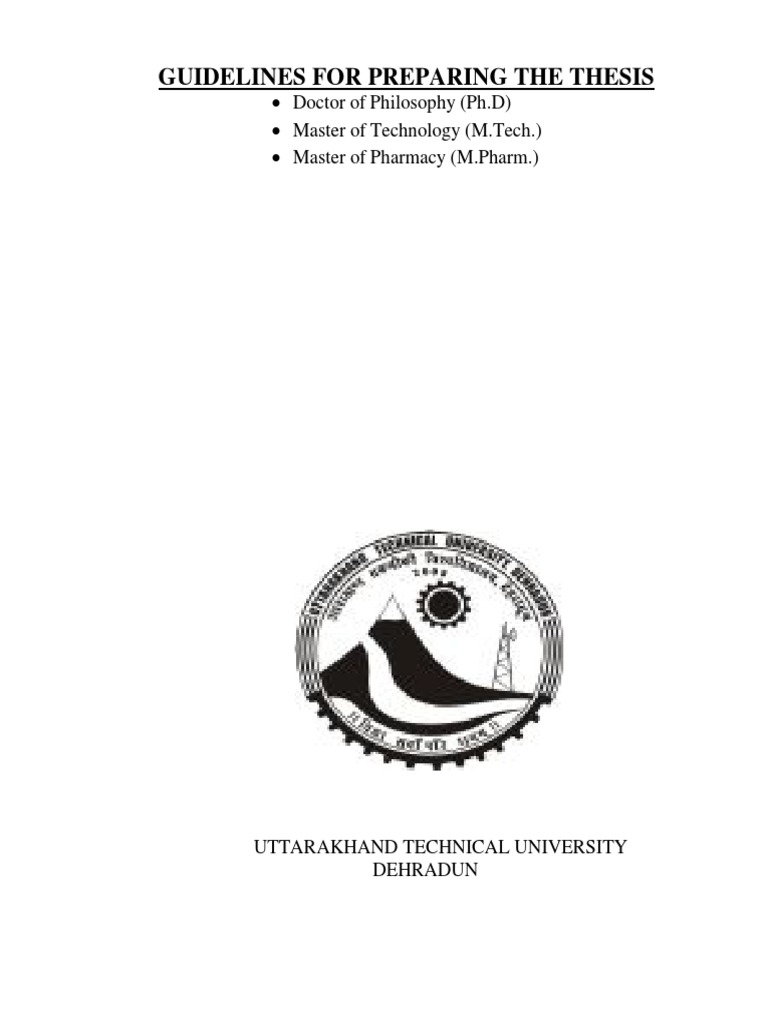 Guidelines For Preparing The Thesis | PDF | Thesis | Paragraph