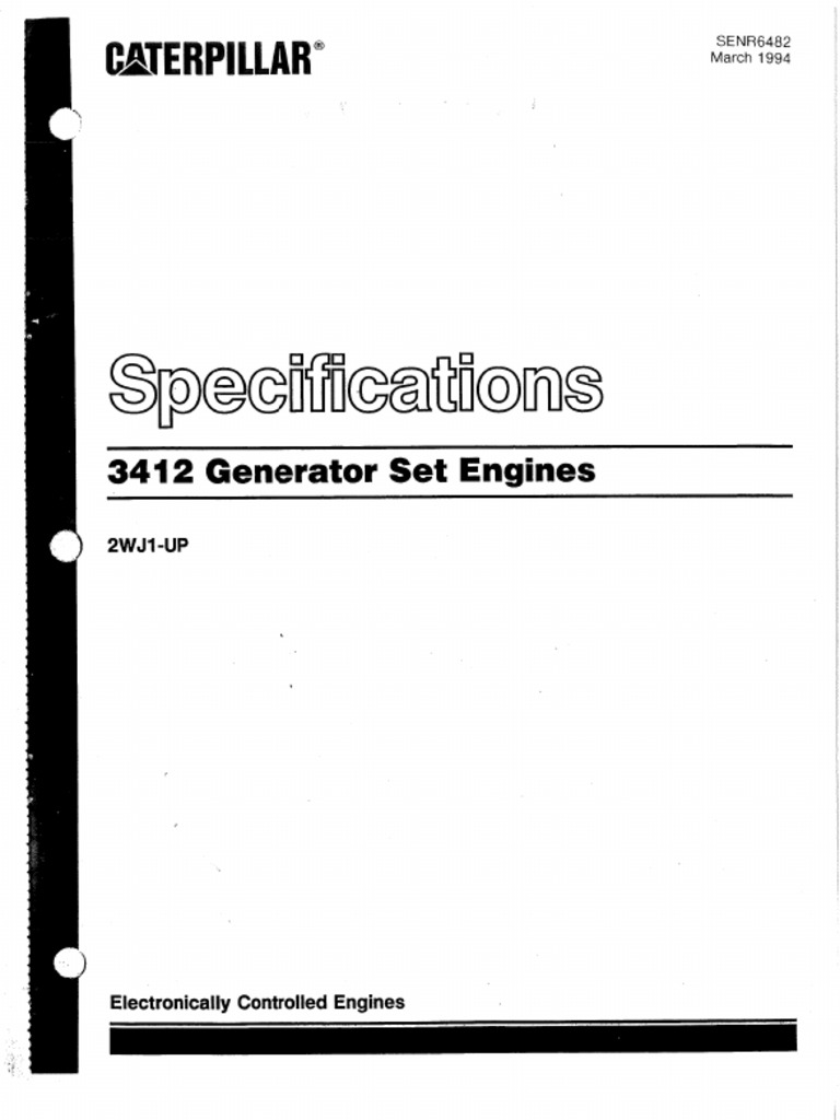 Caterpillar 3412 Specifications | PDF