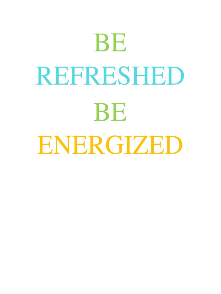 Be Refreshed | PDF