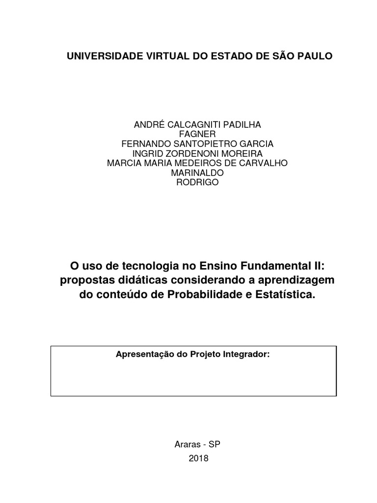 Modelo Relatório PI 05052018 PDF | PDF