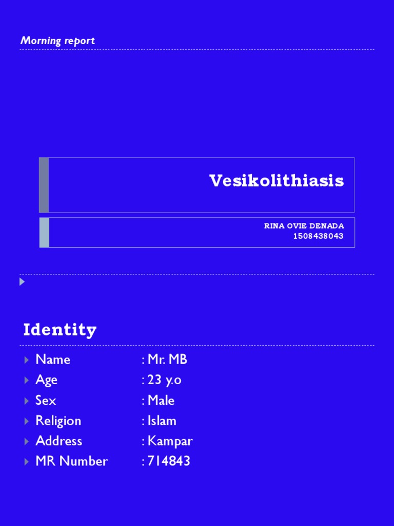 Vesikolithiasis Case Study Report | PDF | Urinary Bladder | Kidney