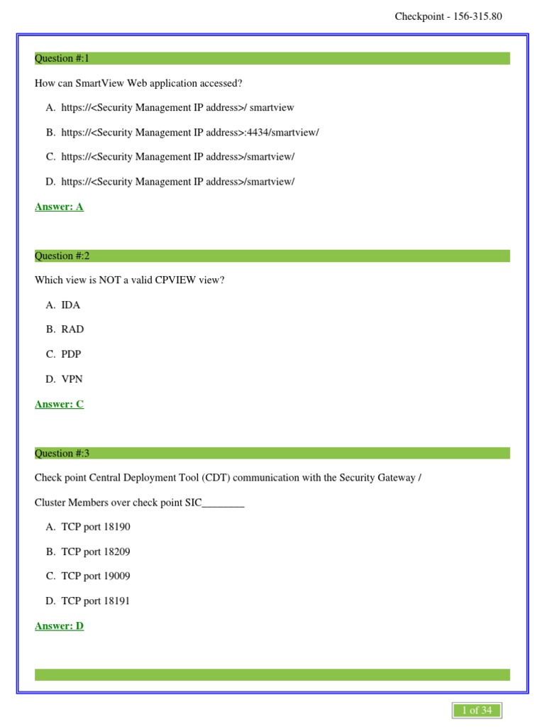Answer: A | PDF | Firewall (Computing) | Computer Network