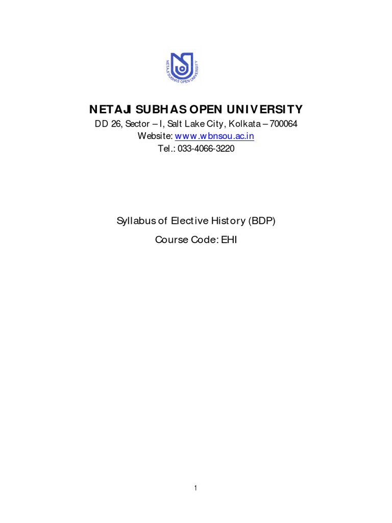 Syllabus of History BDP BA Hons | PDF | Mughal Empire | Nationalism