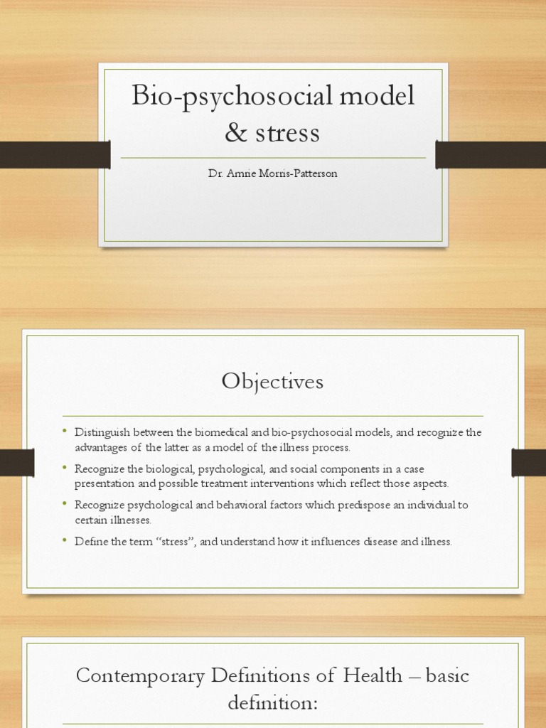 1.bio-Psychosocial Model & Stress | PDF | Hypothalamic–Pituitary ...
