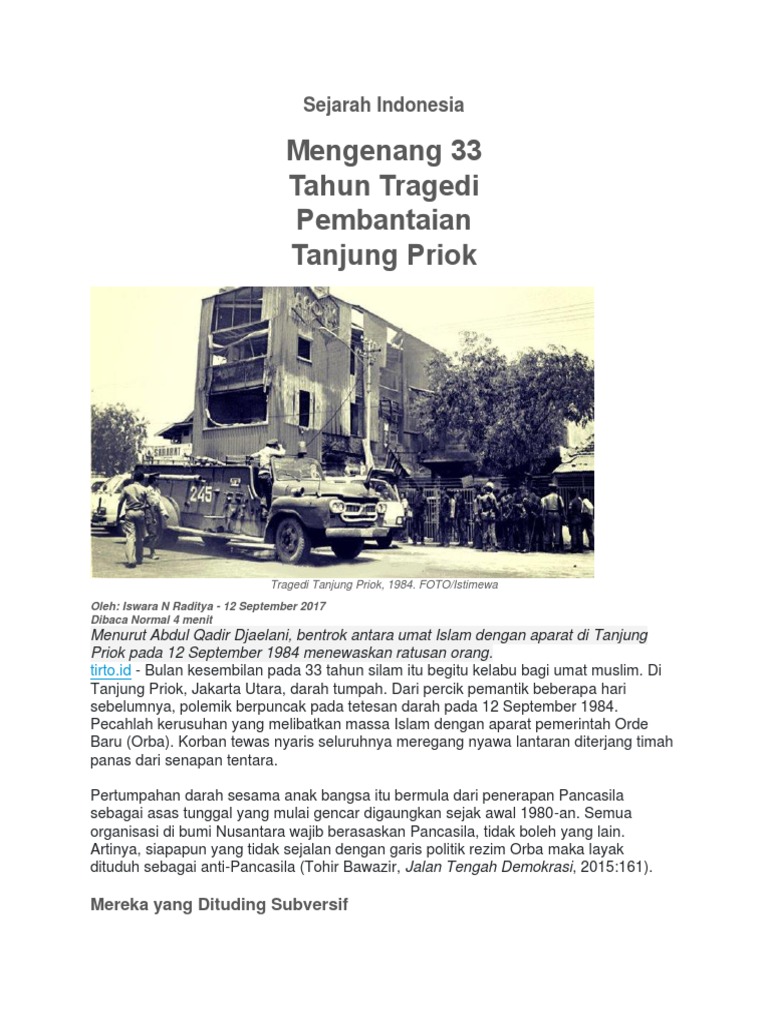Tragedi Tanjung Priok | PDF