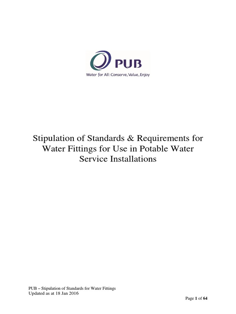 Water Fittings Standards for Compliance | PDF | Pipe (Fluid Conveyance ...