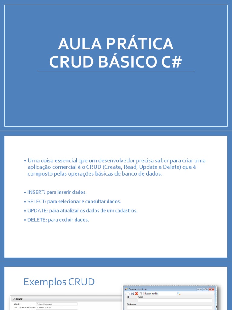 Crud Básico C# | PDF