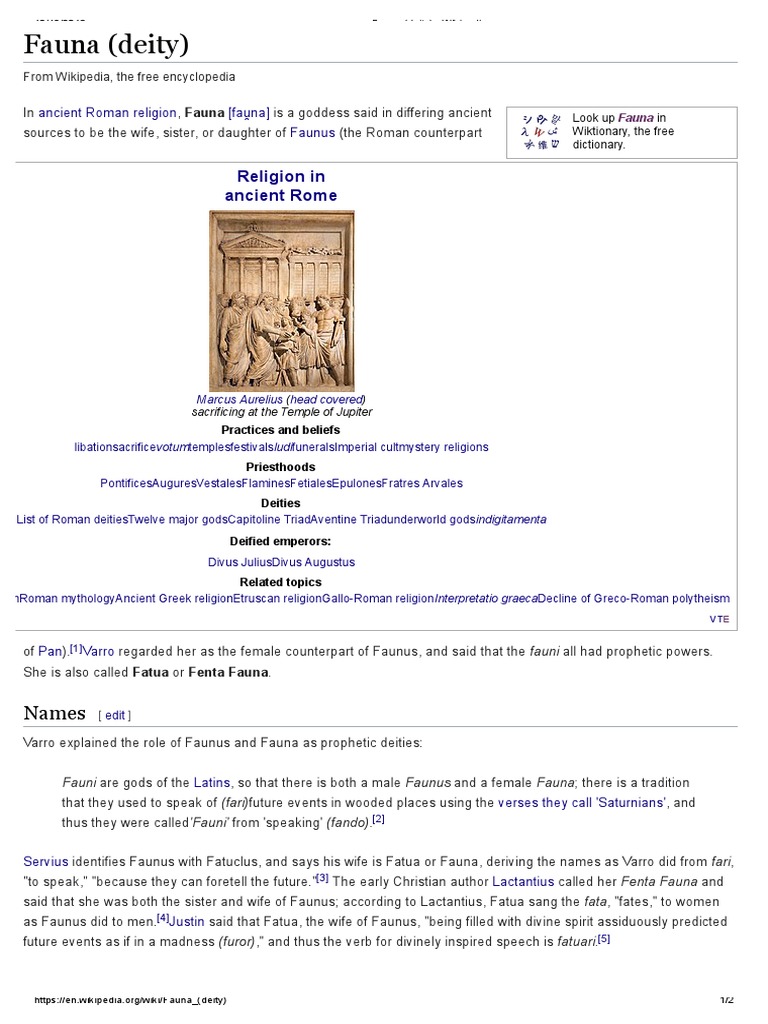 Ancient Roman Goddess Fauna: Prophetic Wife or Sister of Faunus ...