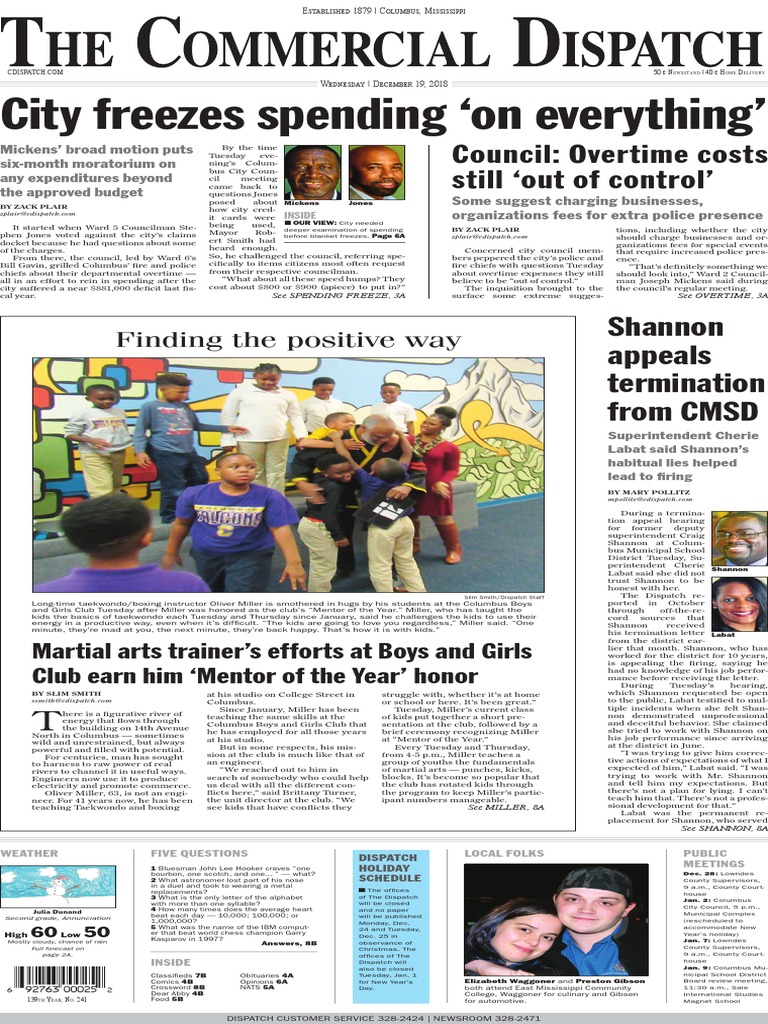 Commercial Dispatch Eedition 12-19-18 | PDF | United States Postal ...