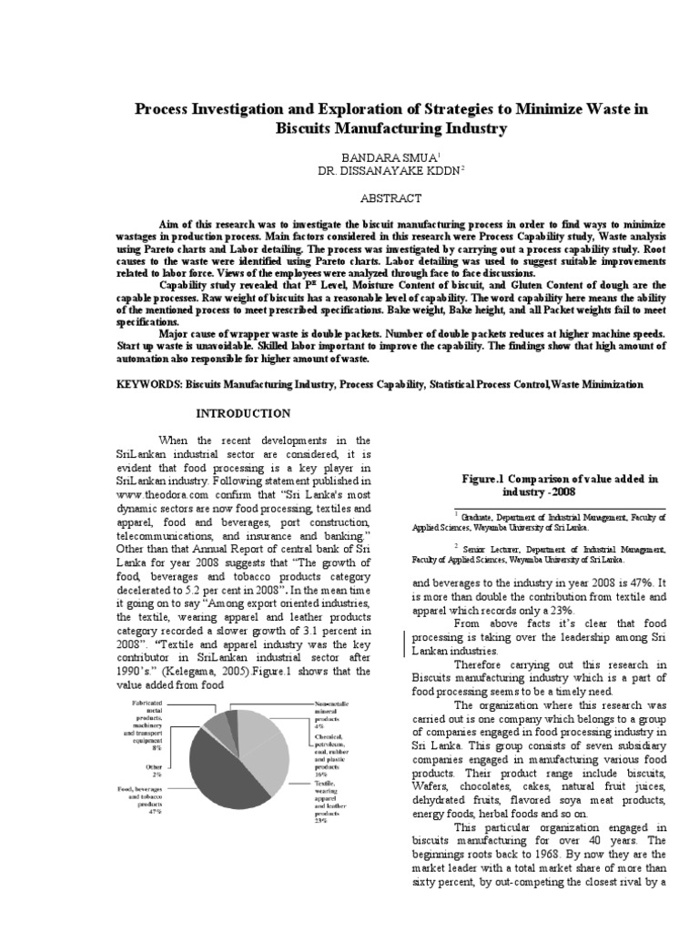 Process Control Ing in Biscuits Manufacturing | PDF | Biscuit | Dough