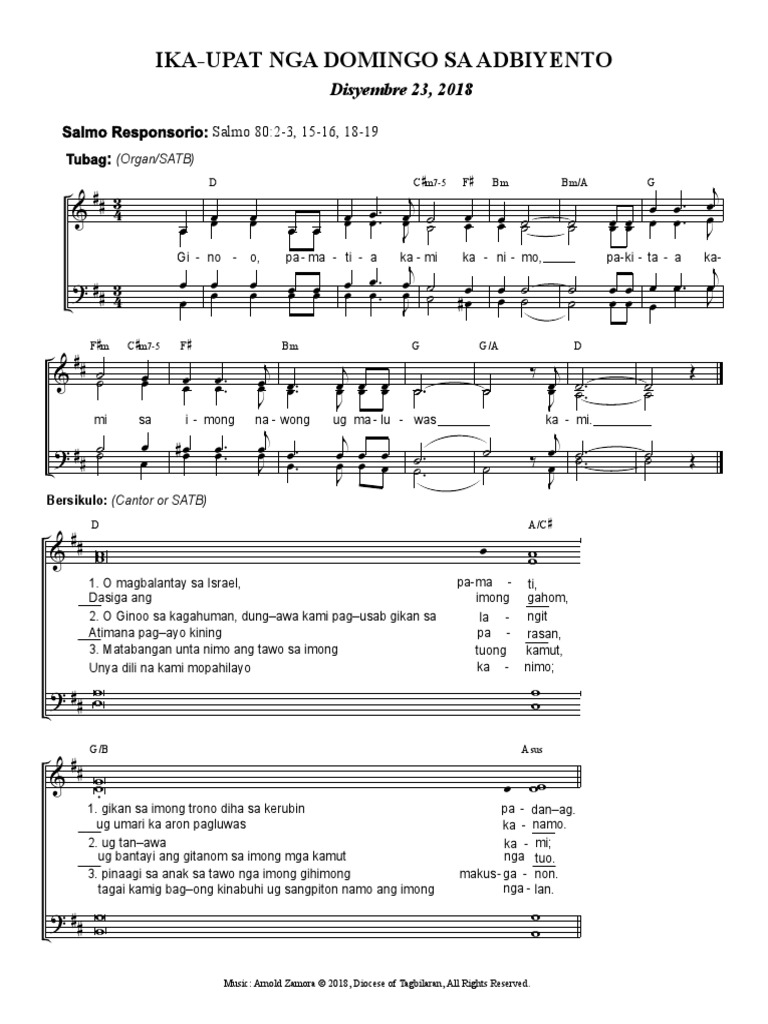 Salmo Responsorio - 4th SUNDAY of Advent (C) | PDF