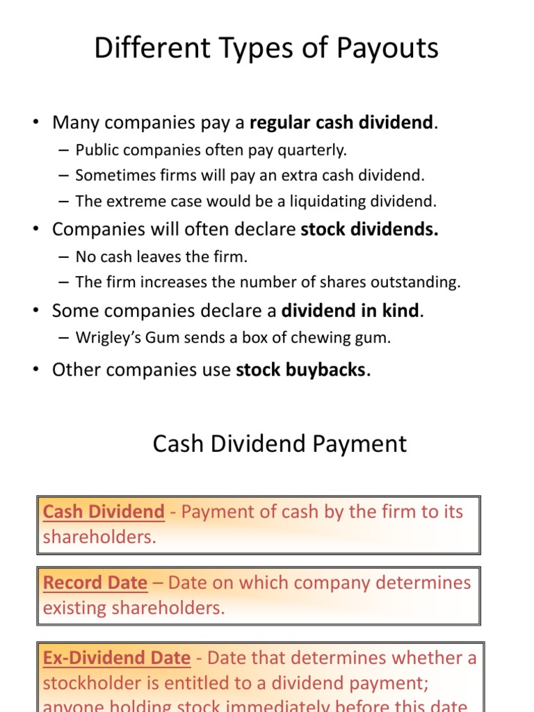 Types of Dividend Payments Explained | PDF | Dividend | Stocks