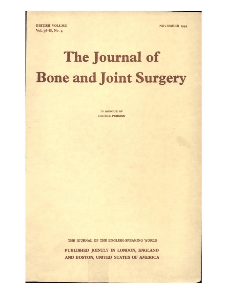 The Jurnal of Bone and Joint Surgery | PDF | Vertebral Column | Vertebra