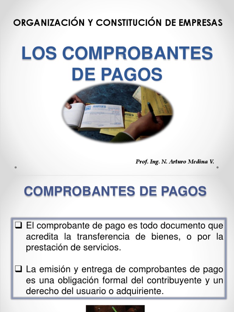 Clase 11 Los Comprobantes De Pago Pdf Recibo Impuestos