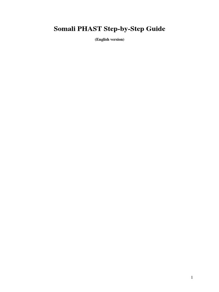 Somali PHAST Step-by-Step Guide: (English Version) | PDF | Hygiene ... Somali PHAST Step-by-Step Guide: (English Version) | PDF | Hygiene ...