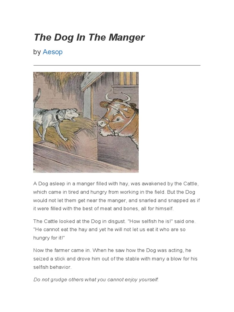 The Dog in The Manger | PDF