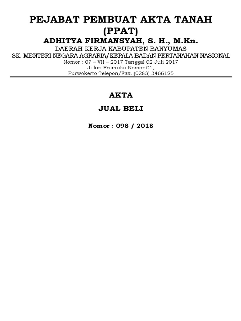 Cover Akta | PDF