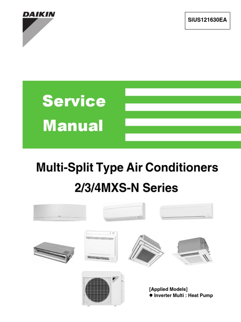 Daikin MXS Air Conditioners Service Manual | PDF | Electrical Connector ...