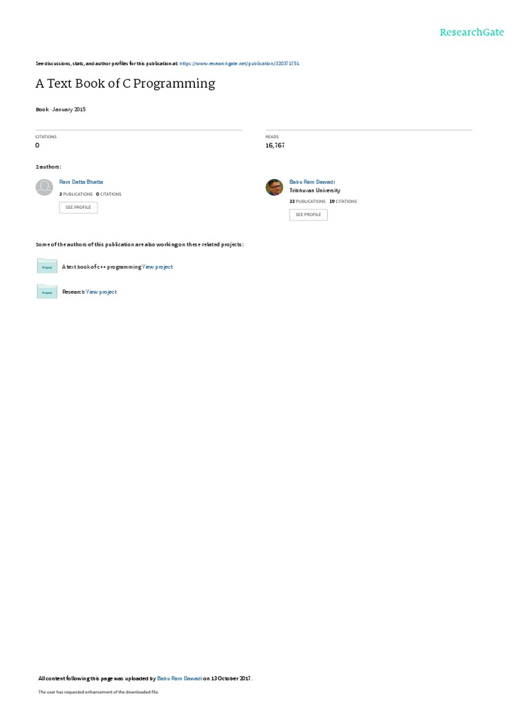 Textbook C Programming Pdf Pointer Computer Programming Array Data Structure