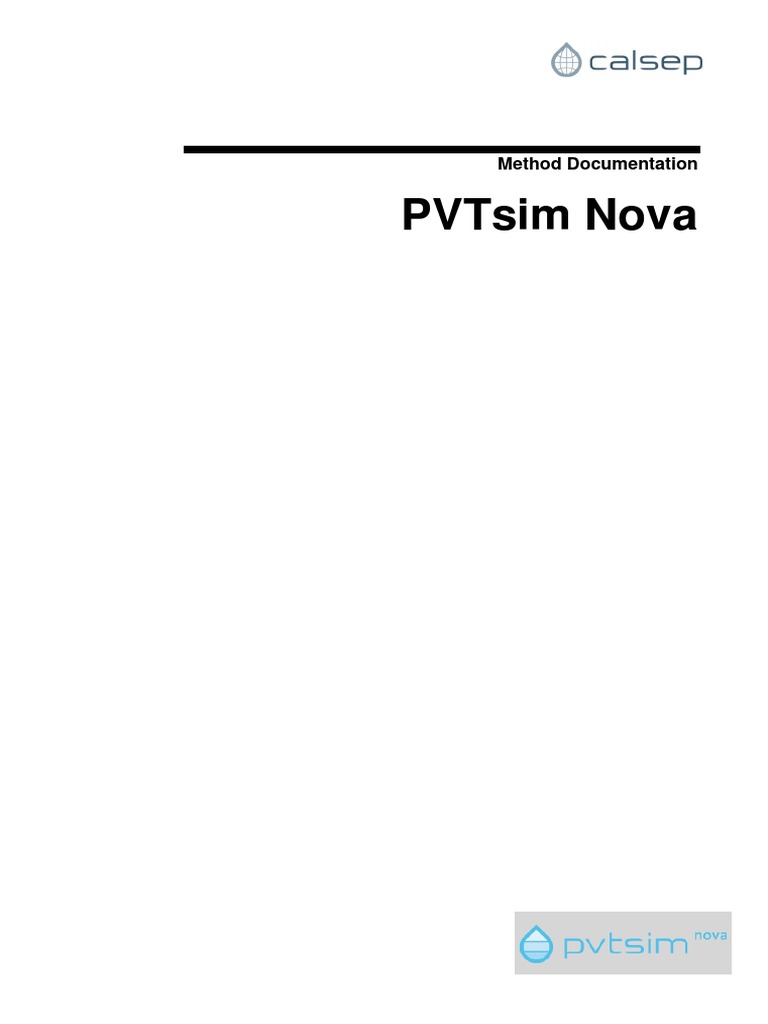 PVTSim Method Documentation by CALSEP | Download Free PDF | Density | Gases