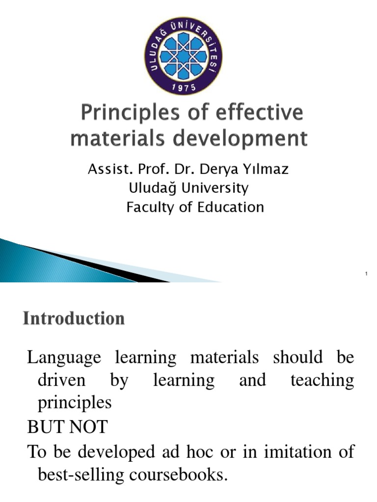 Principle of Materials Development | PDF | Language Acquisition | Learning