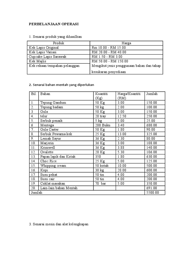 Perbelanjaan Operasi | PDF