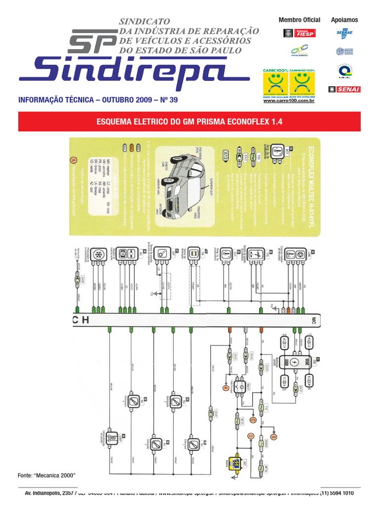 Esquema Eletrico Da Central Prisma Econoflex 1.4 PDF | PDF