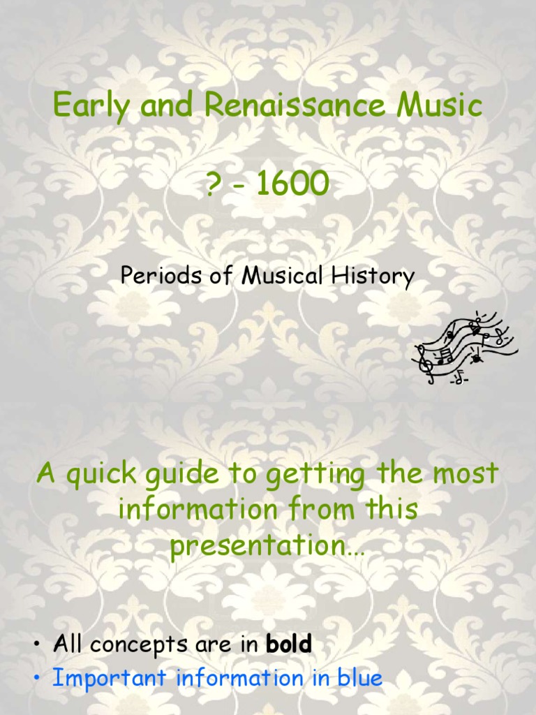 Renaissance Period (Periods of Musical History) | Choir | Performing Arts
