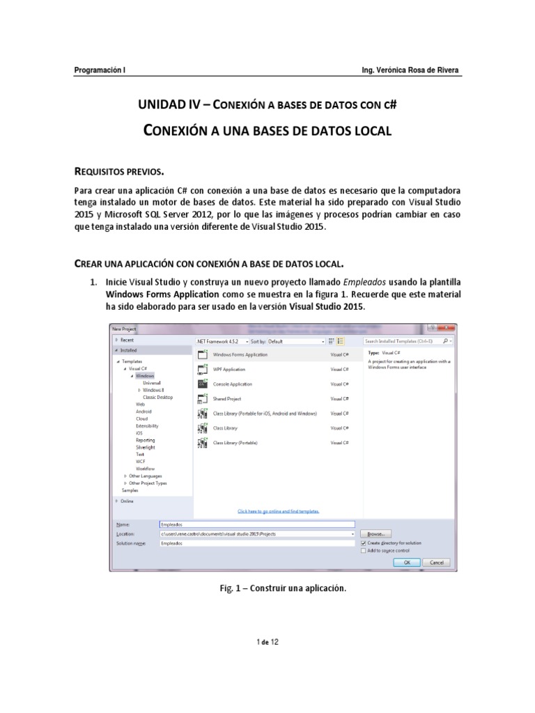Conexion A Una Base de Datos Local | PDF | Point and Click | Microsoft ...