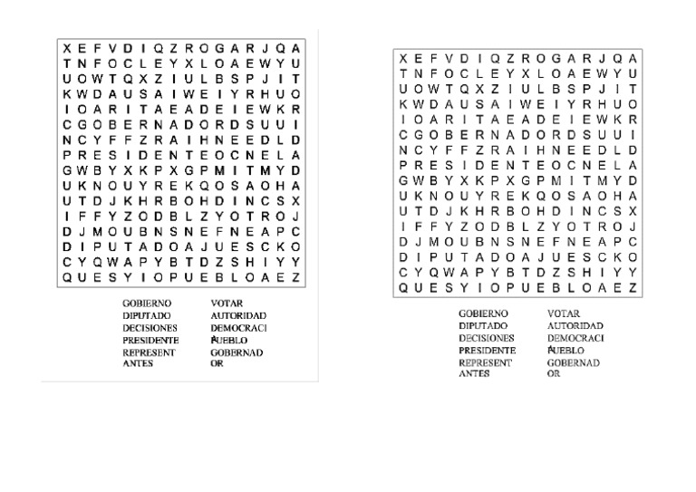 Sopa de Letras Democracia | PDF