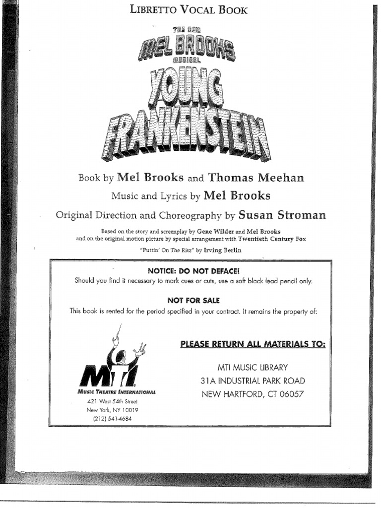 Young Frankenstein Script PDF